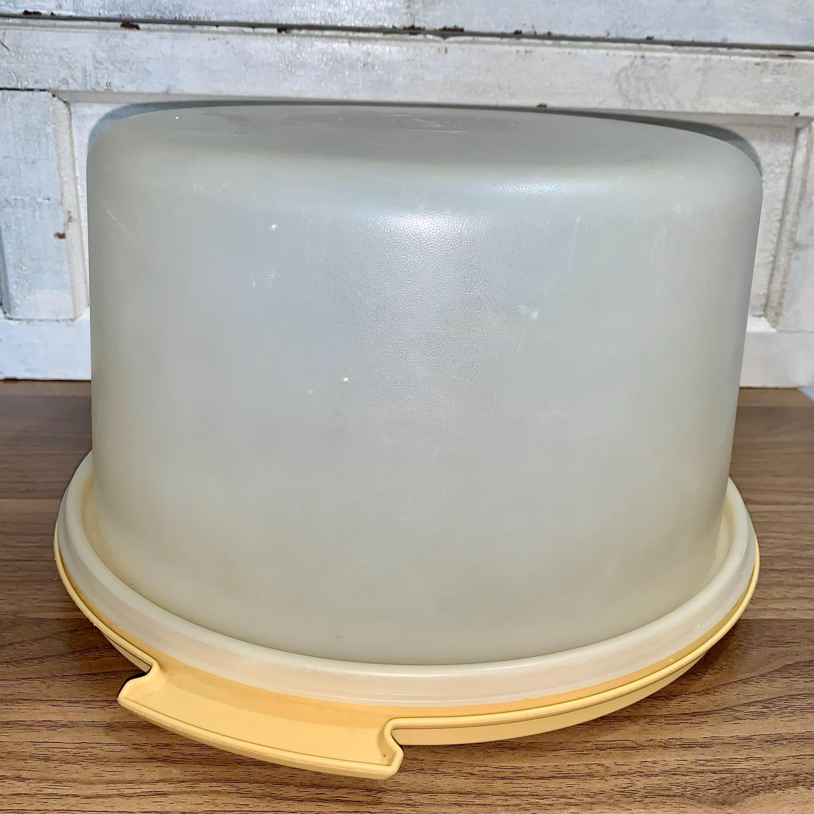 Vintage Tupperware Harvest Gold Cake Taker - Etsy