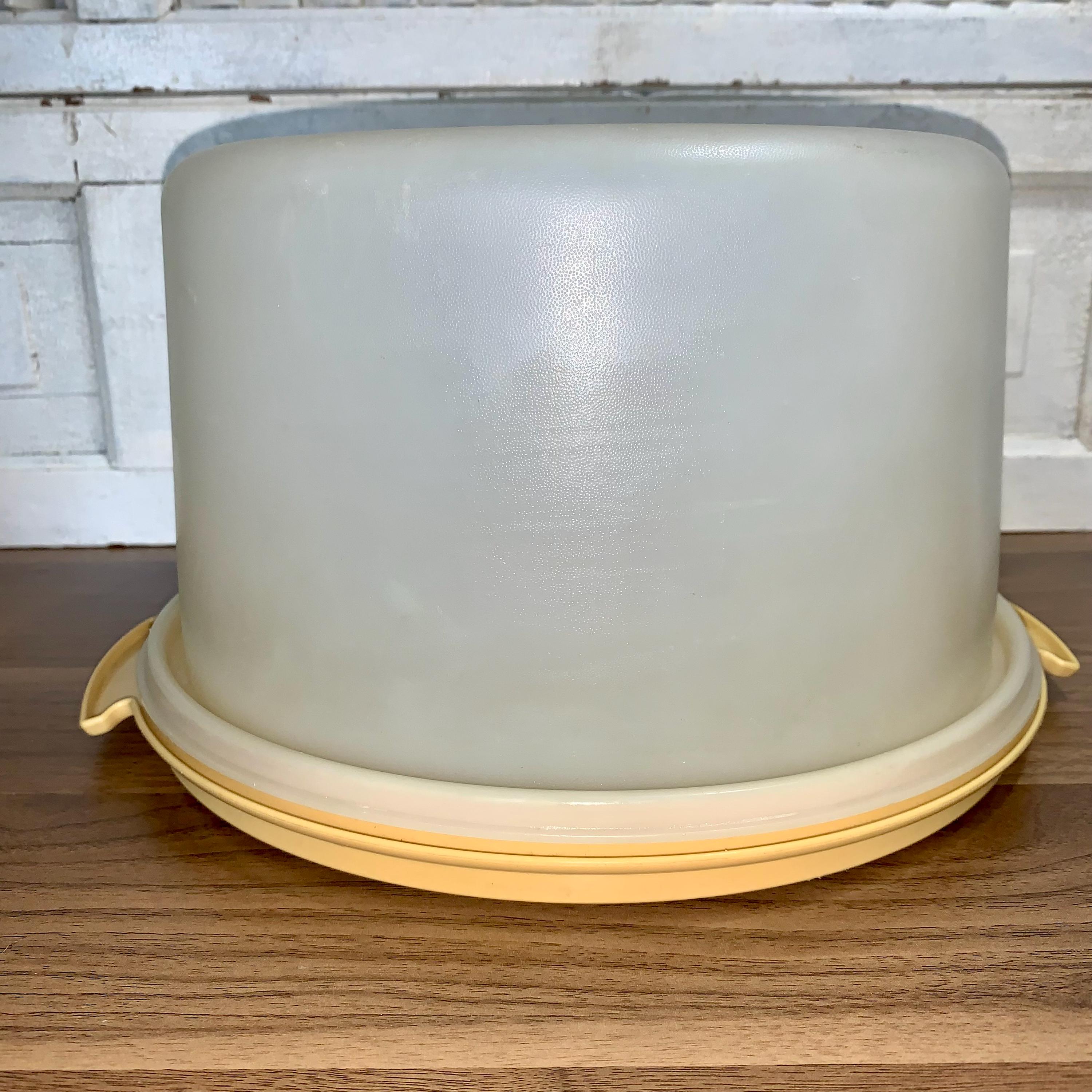 Vintage Tupperware Harvest Gold Cake Taker - Etsy