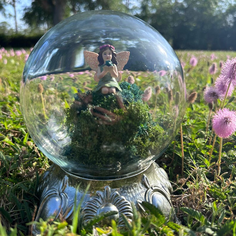 Fairy Display Glass Orb Magic Ball Pillywiggin Goblins Fantasy Art Moss ...