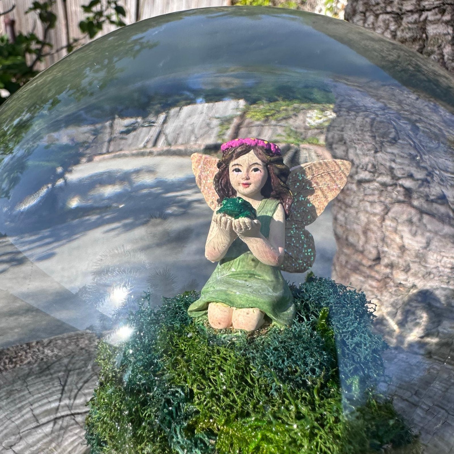 Fairy Display Glass Orb Magic Ball Pillywiggin Goblins Fantasy Art Moss ...