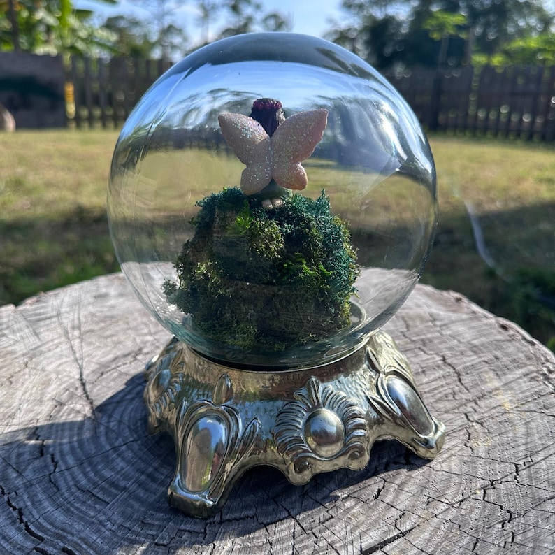 Fairy Display Glass Orb Magic Ball Pillywiggin Goblins Fantasy Art Moss ...