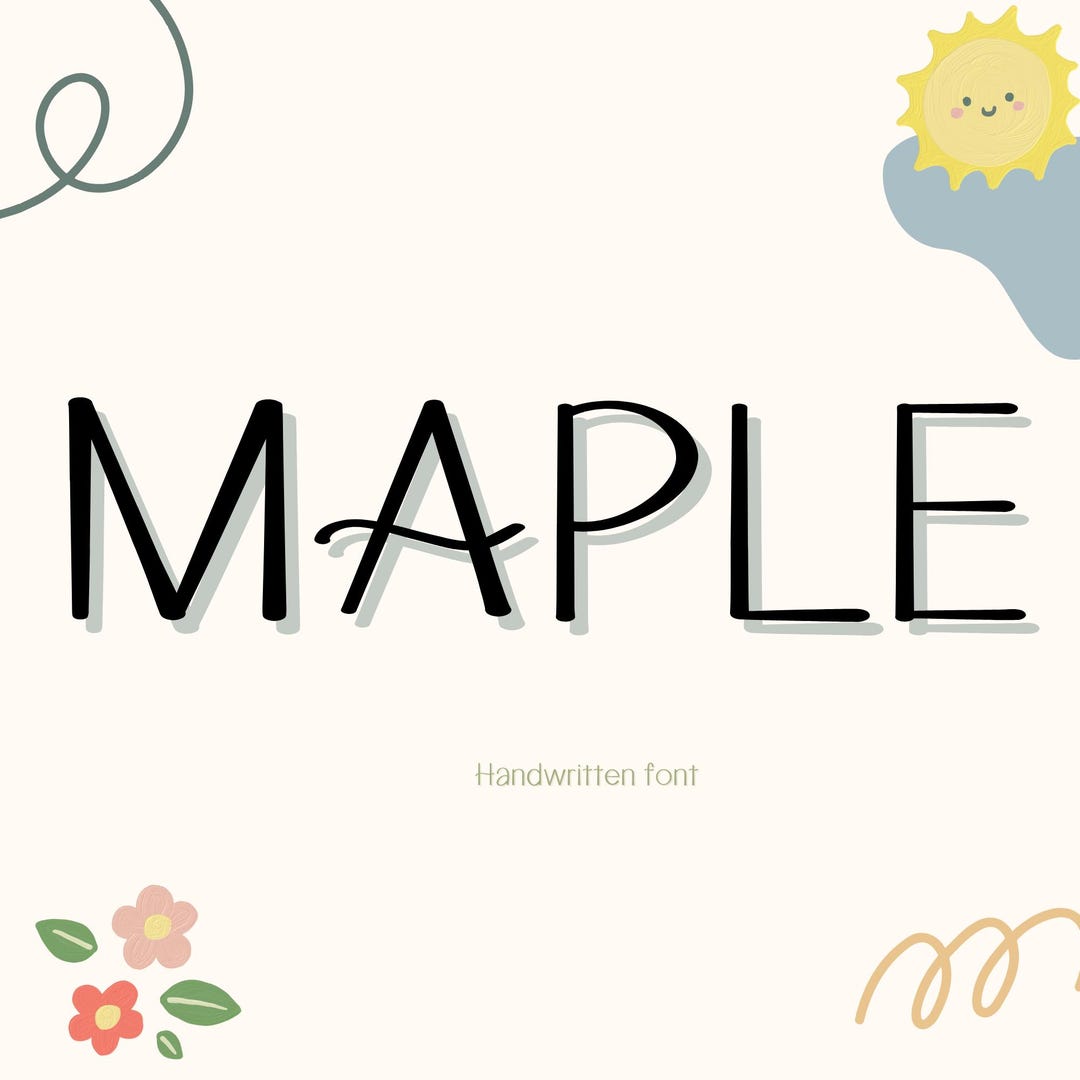 Maple Font Handwritten Font, Cricut Font, Branding Font, Font for ...