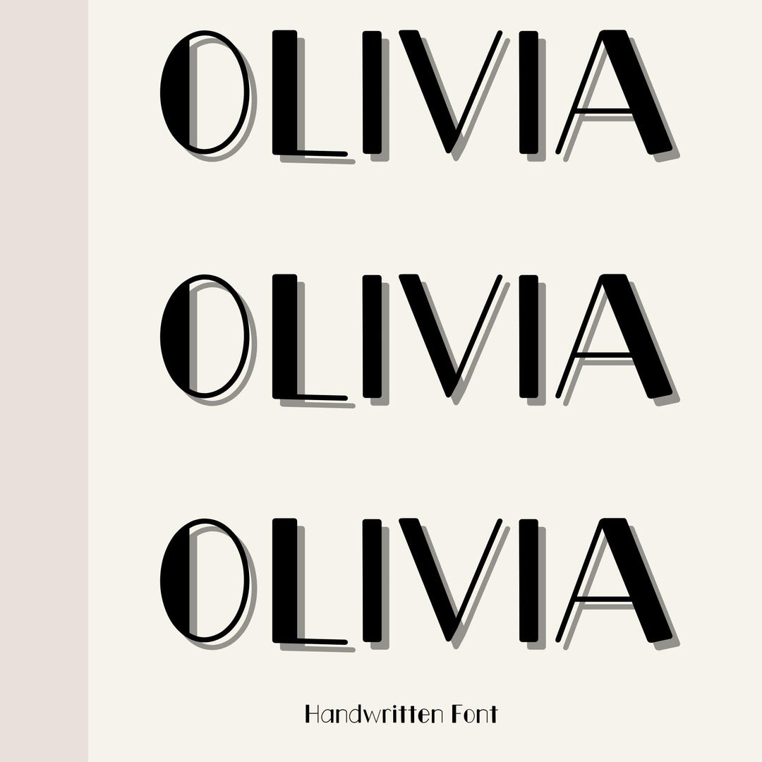 Olivia Font, Handwriting Font, Handwritten Font, Cricut Font, Branding ...