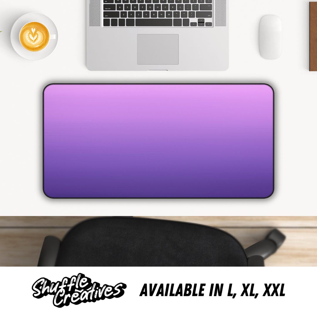 Purple Gradient Desk Mat - L / XL / XXL Mat, Pastel Desk Mat, Large ...