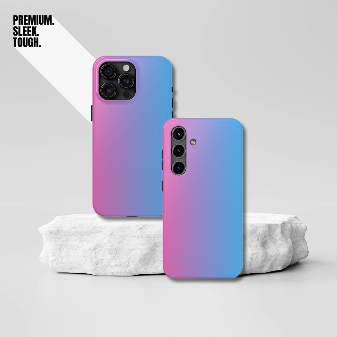 Pink Blue Gradient Phone Case Tough iPhone Case, Samsung Case, iPhone ...