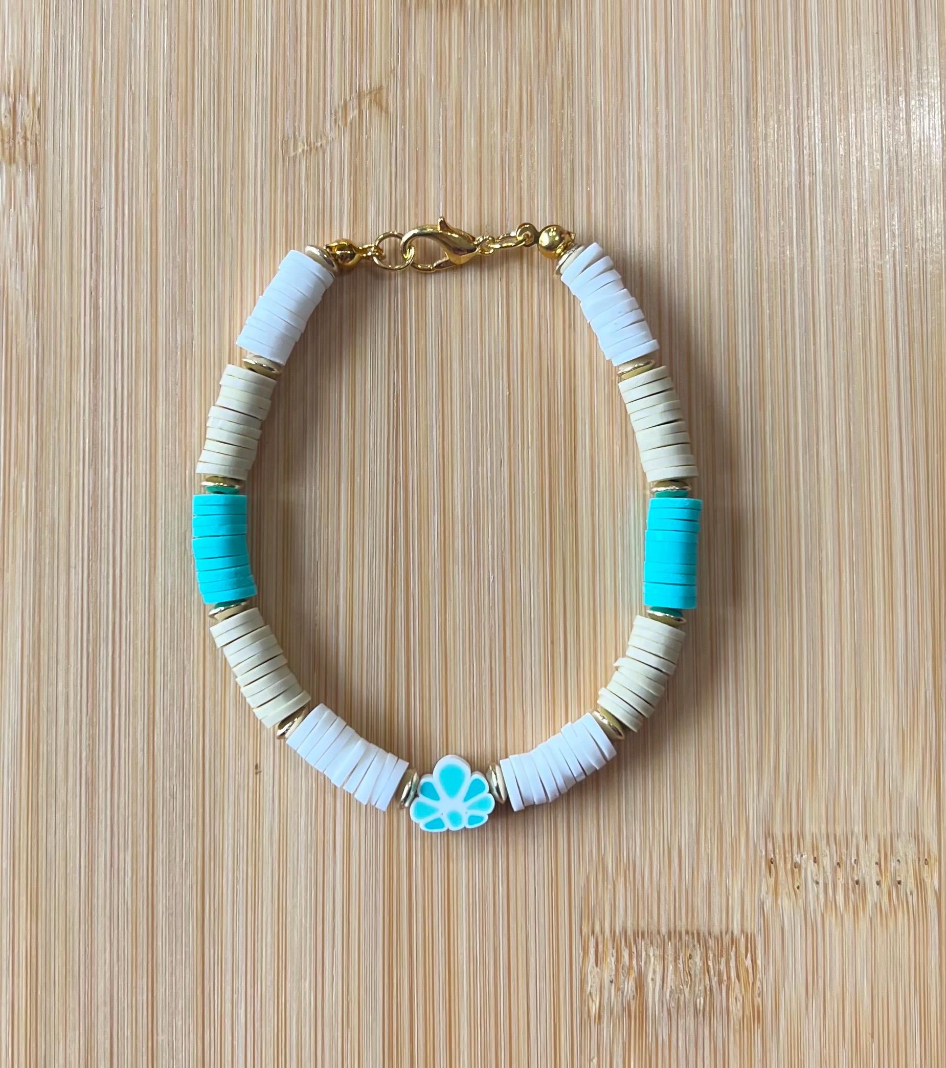 Clay Beaded Bracelet, Beach Theme - Etsy