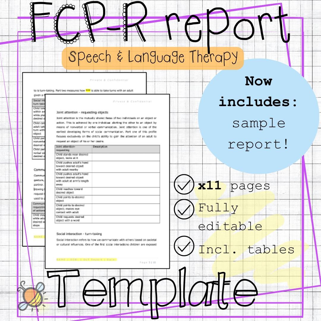 Functional Communication Profile Revised Report Template, FCP-R, Speech ... Functional Communication Profile Revised Report Template, FCP-R, Speech ...