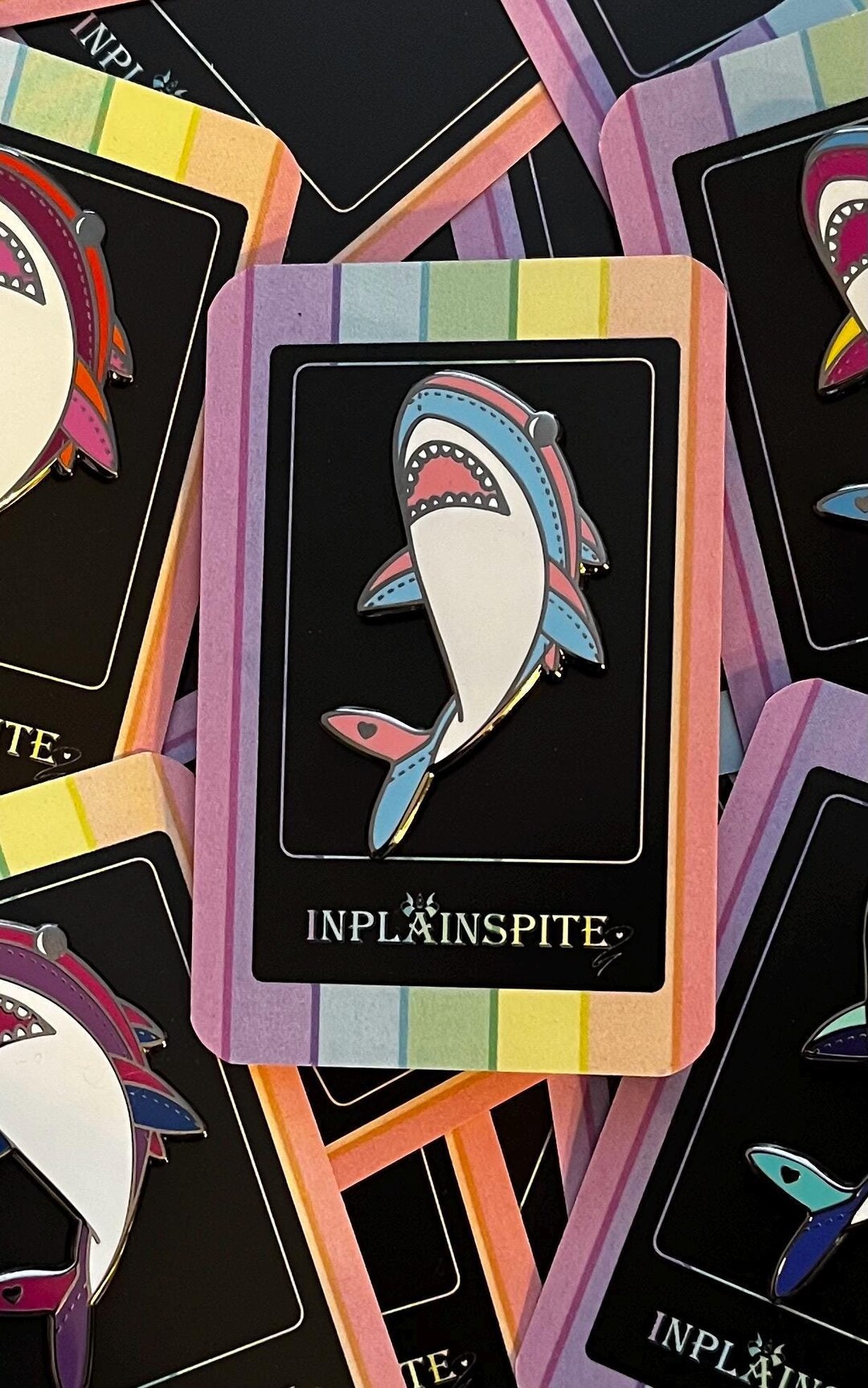 Trans Pride Flag, Shark Plush Enamel Pin Badge - Etsy