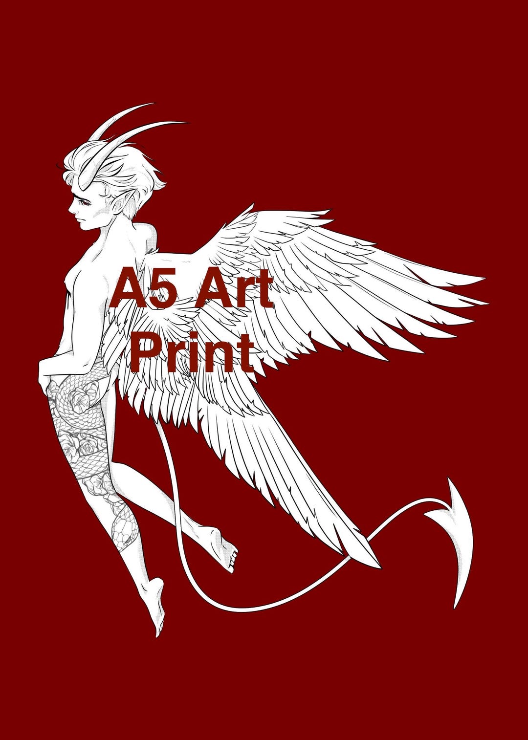 Lucifer - A5 Queer LGBT Pride Art Print Subtle Trans FTM - Etsy