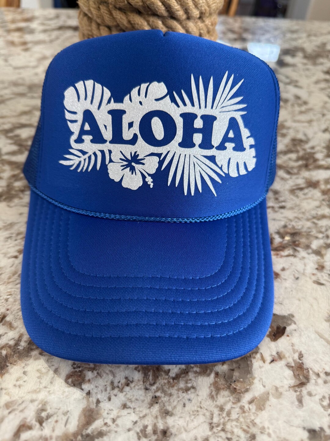 Aloha Hat. Trucker Hat. Hawaiian Hat. Hawaiian Flowers. - Etsy