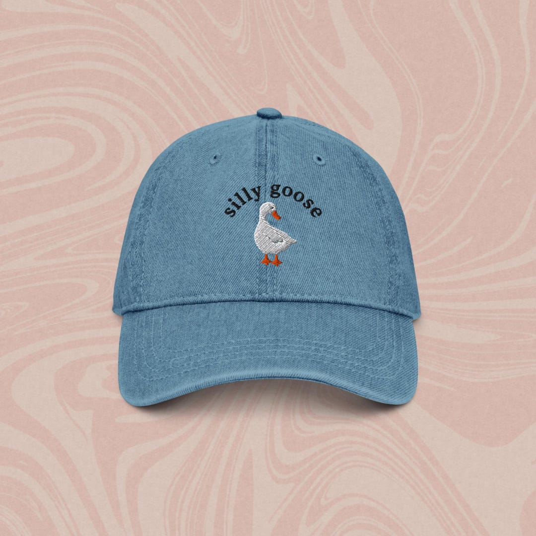 Embroidered Silly Goose Hat: Vintage Style Cotton Cap - Etsy