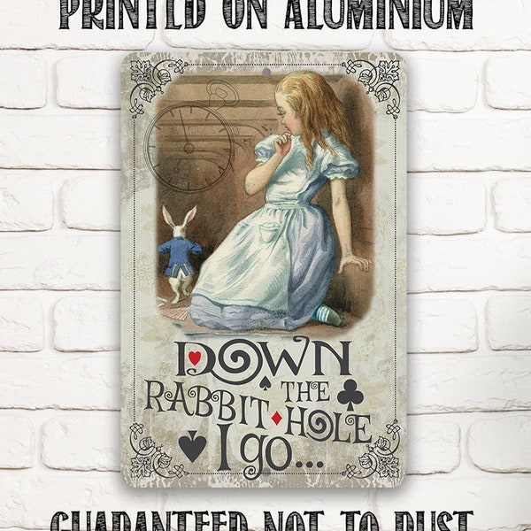 Down the Rabbit Hole Sign - Etsy