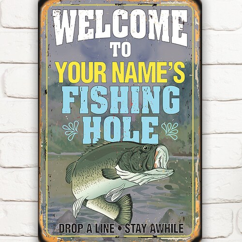Personalized Bait Shop Sign Fishing Signs Decor Vintage Man - Etsy