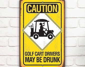 Metal Golf Cart Sign - Etsy