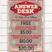 Personalized Tin Answer Desk Metal Sign 8 X - Etsy