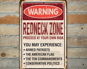 Redneck Warning Sign - Etsy