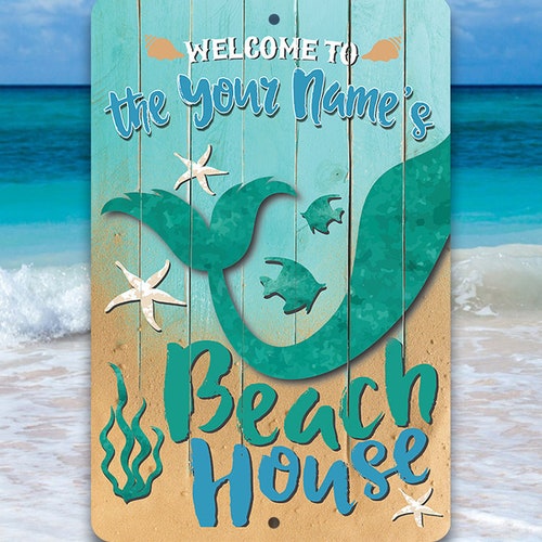 Personalized Beach House Sign - Etsy