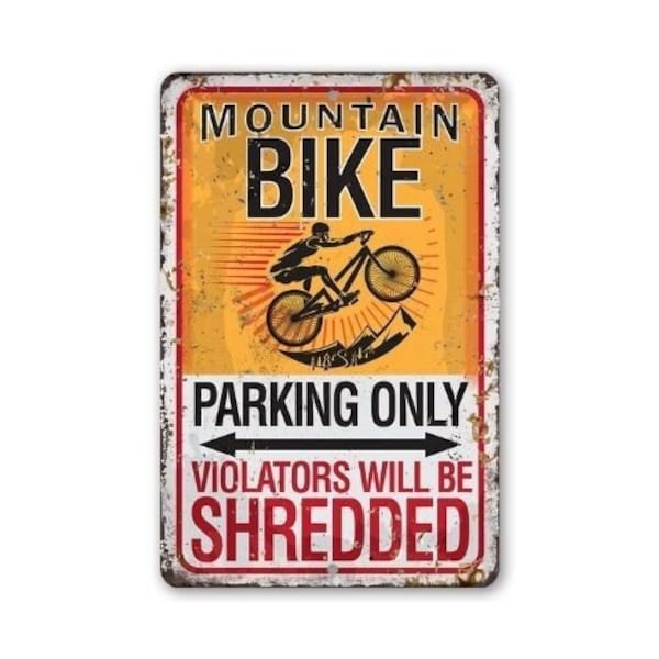 Mountain Bike Tin Sign - Etsy
