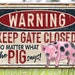 Warning Pig Says 8 X 12 or 12 X 18 Aluminum Tin Awesome Metal Poster - Etsy