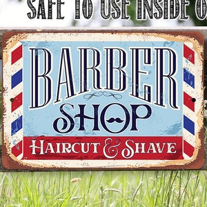 Barbershop Haircut and Shave 8 X 12 or 12 X 18 Use Indoor/outdoor ...