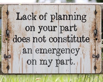Lack of Planning | Etsy