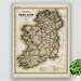 Canvas 1844 Ireland Map Choose Unframed Poster or Canvas Great Vintage ...