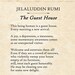 Instant Digital Download jelaluddin Rumi-the Guest House..guide From ...