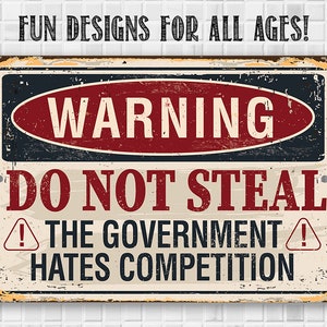 Tin Metal Sign Warning Do Not Steal 8x12 or 12x18 Use Indoor/outdoor ...
