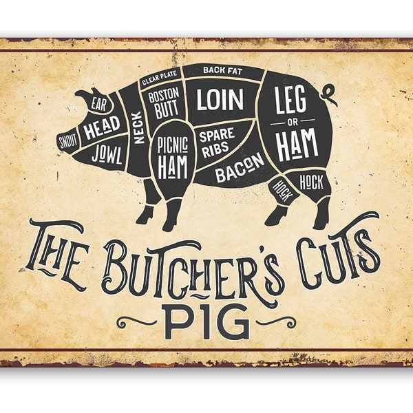 Pig Butcher Sign - Etsy
