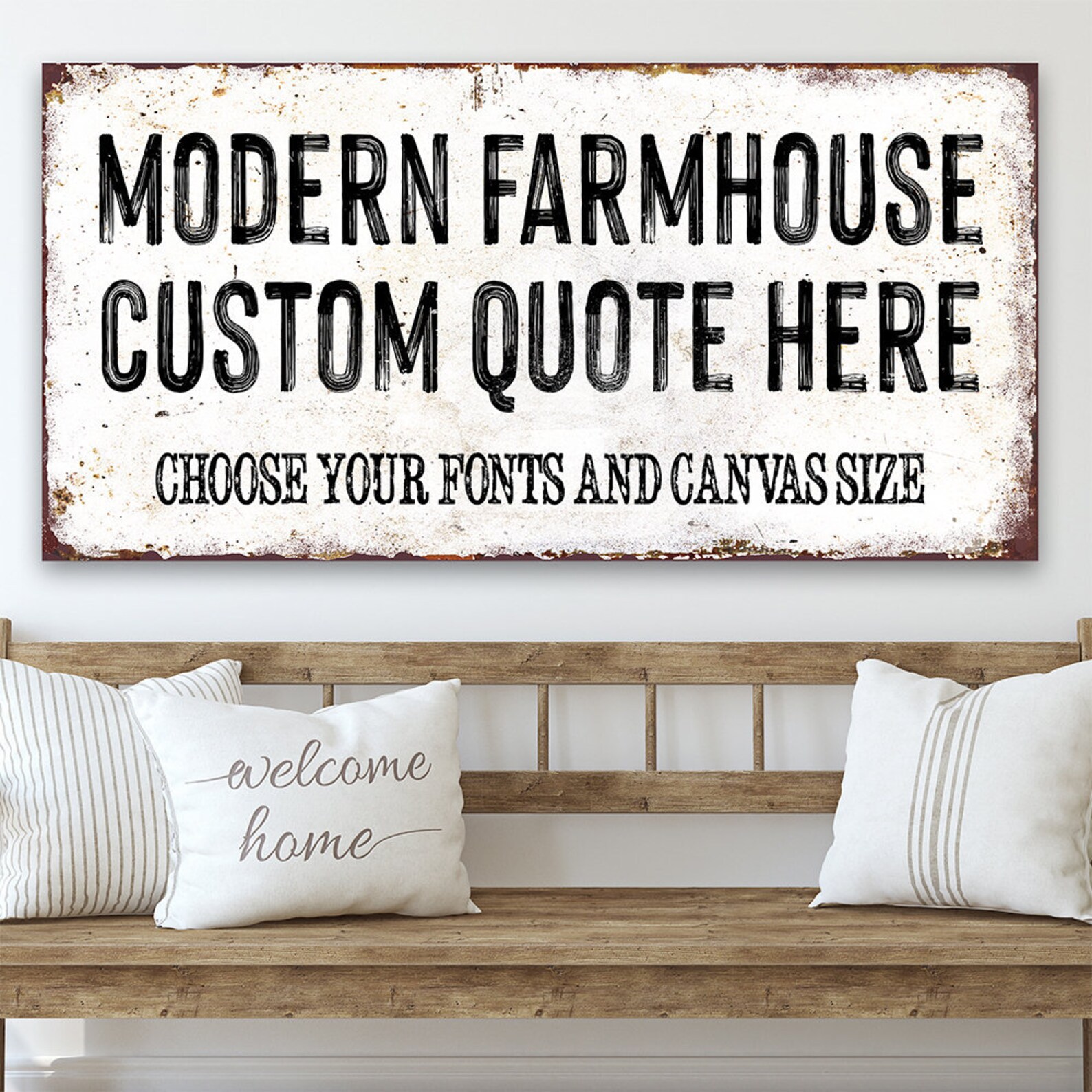 Custom Quote Modern Farmhouse Large Canvas Wall Art not - Etsy