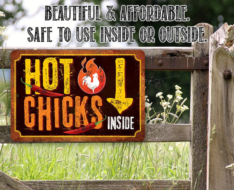 Tin Metal Sign Hot Chicks - Etsy