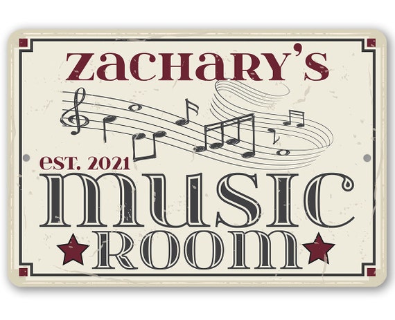 Personalized Music Room Sign 8 X 12 or 12 - Etsy