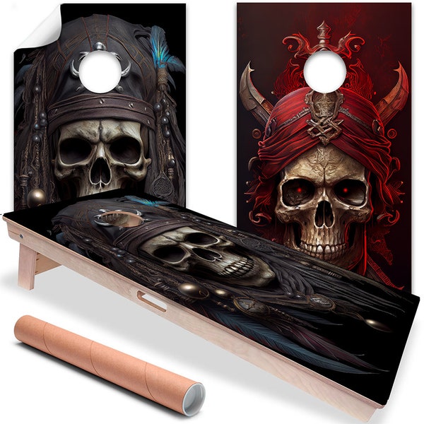 Skull Cornhole Board Covers - Etsy