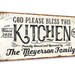 Personalized Bless This Kitchen Large Canvas not Printed - Etsy