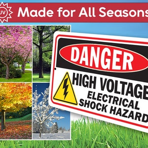 Danger High Voltage, Electrical Shock Hazard-danger High Voltage Sign-8 ...