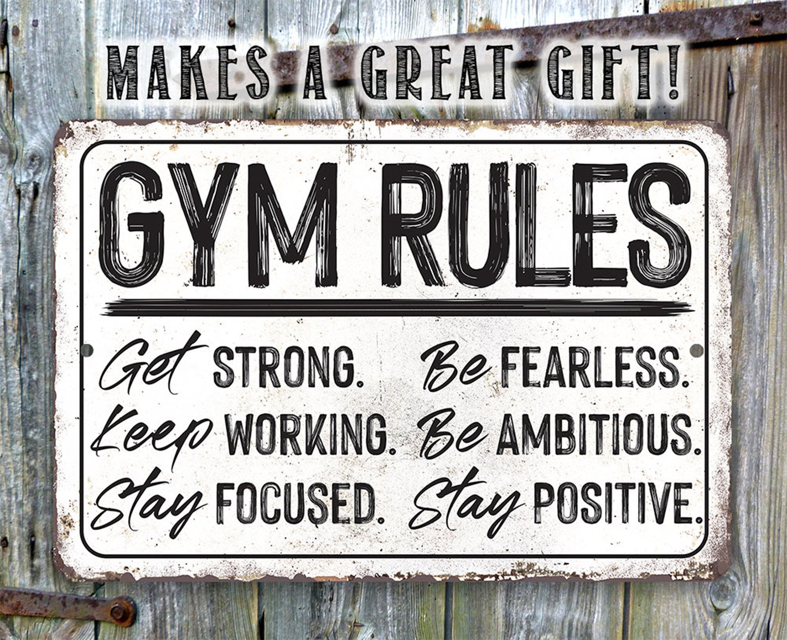 Gym Rules 8 X 12 or 12 X 18 Aluminum Tin Awesome Metal Poster - Etsy