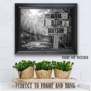 Personalized Canvas Name Post Country Road-great Gift for Friends ...