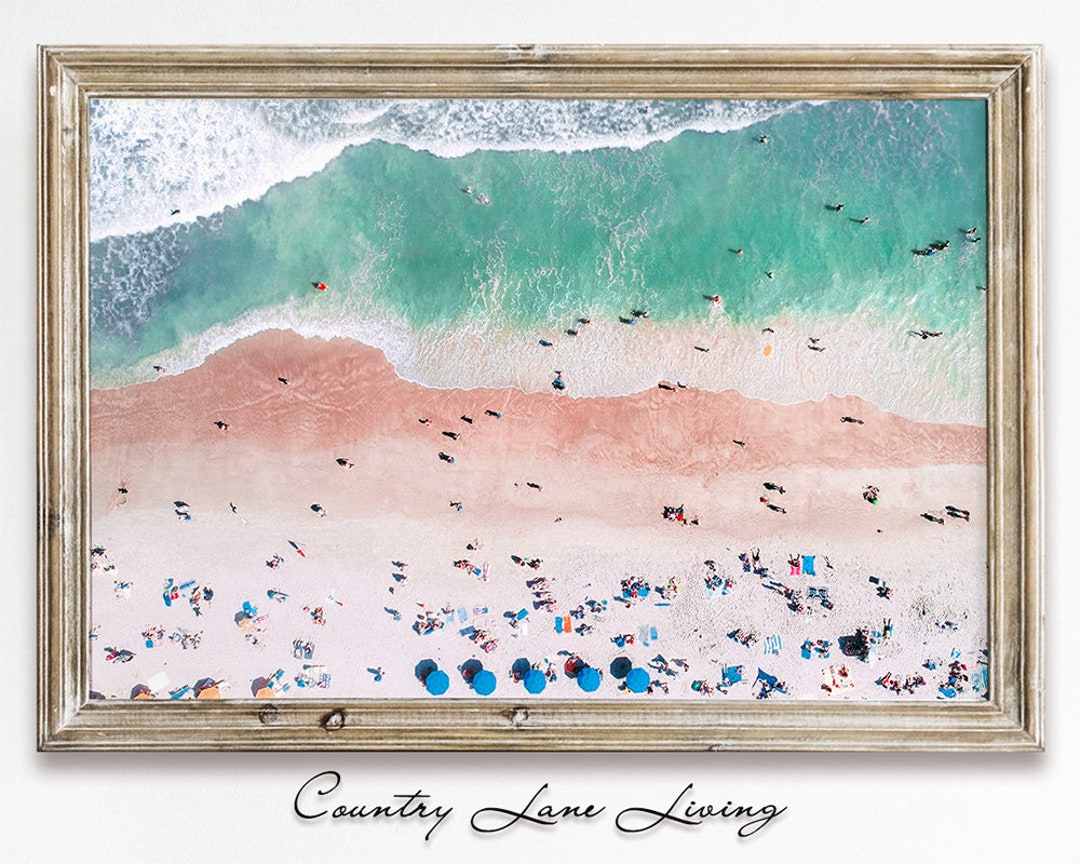 Overhead Beach Scene Seascape Image Download Bright Toned Vintage Beach ...