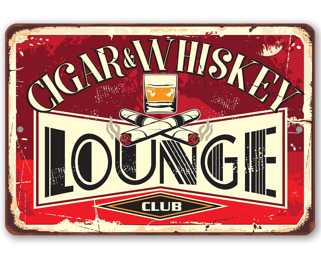 Tin Cigar Lounge Metal Sign 8 X 12 or 12 X 18 Indoor/outdoor Great Home ...