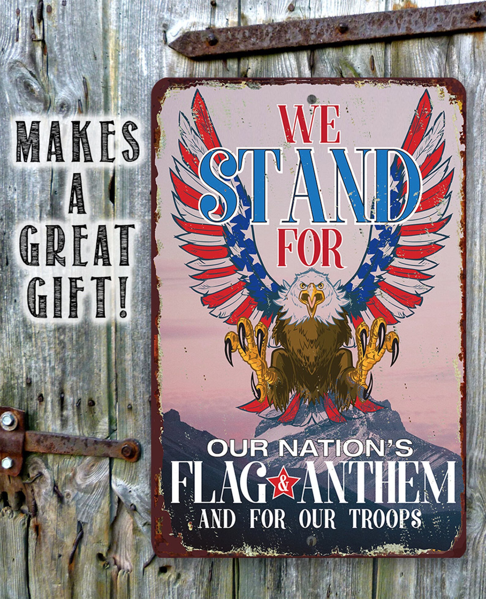 Tin We Stand for Our Nation Metal Sign - Etsy