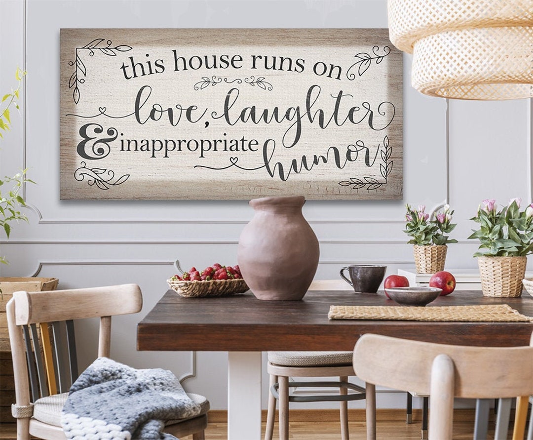 Large Canvas Inappropriate Humor Stretched on Wood Great Living Room ...