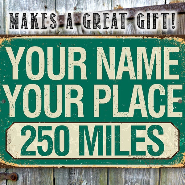 Mileage Sign - Etsy