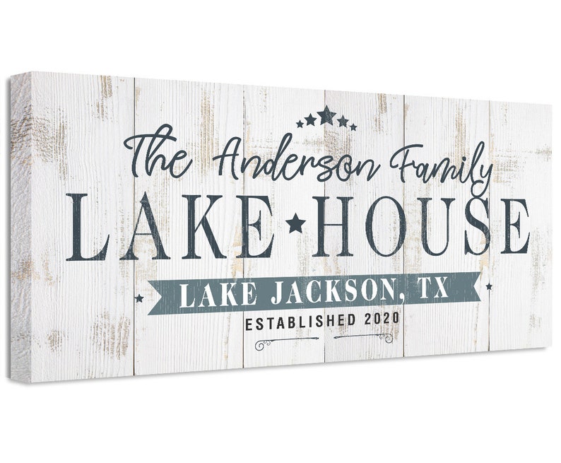Personalized Lake House Large Canvas Wall Art not Printed - Etsy