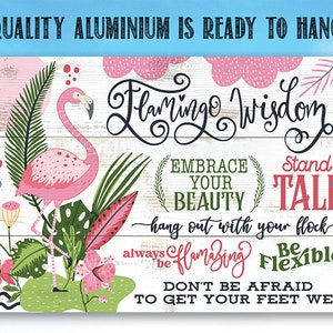 Tin Metal Sign Flamingo Wisdom 8x12 / 12x18 Indoor/outdoor Great Gift ...