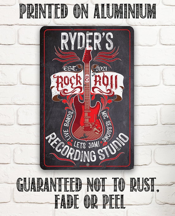 Tin Personalized Rock & Roll Metal Sign 8 x 12 | Etsy