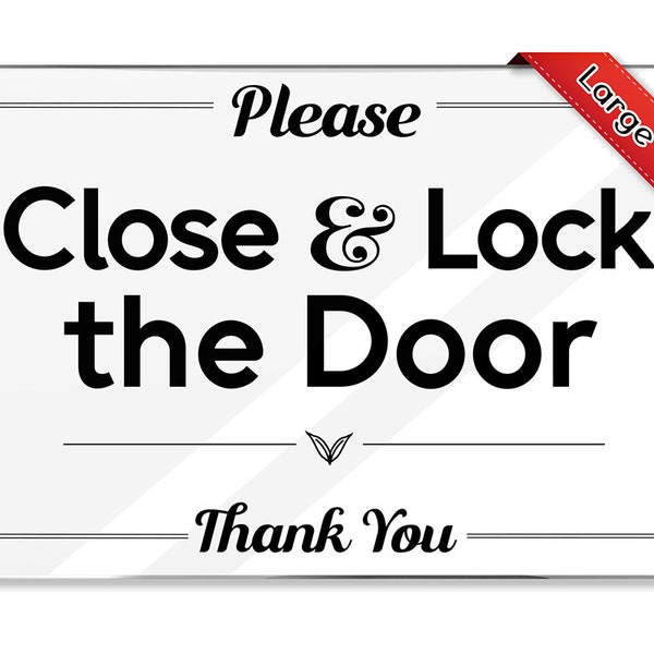 Please Lock the Door Sign - Etsy