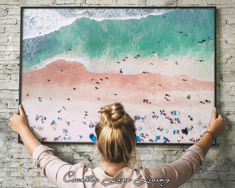 Overhead Beach Scene Seascape Image Download Bright Toned | Etsy