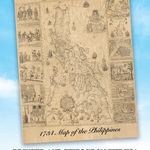 1734 Map of the Philippines Choose Unframed Poster or Canvas - Etsy