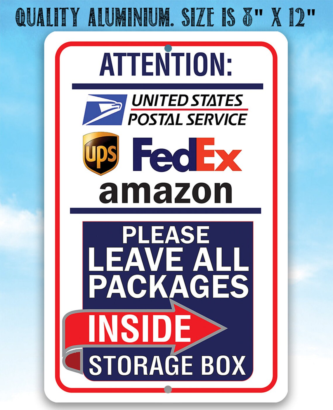 Metal Sign Postal Sign tin-8x12 or | Etsy