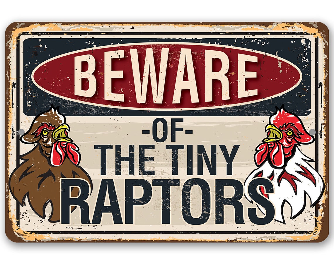 Tin Beware Tiny Raptors Metal | Etsy
